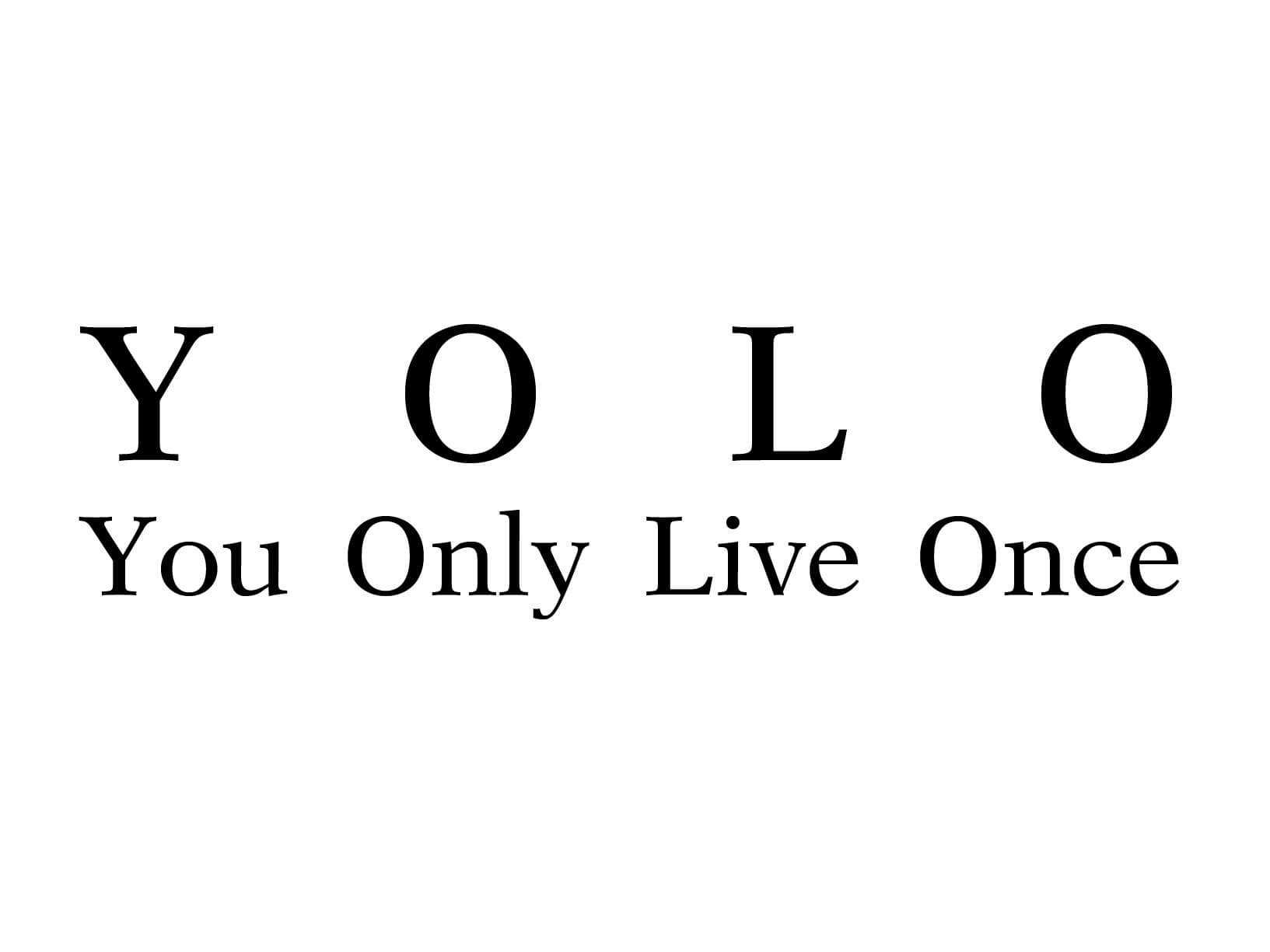 Muursticker "YOLO" You Only Live Once